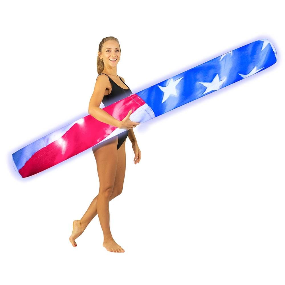 Inflatable Pool Noodle Stars & Stripes Illuminated LED Big Size – PoolCandy
